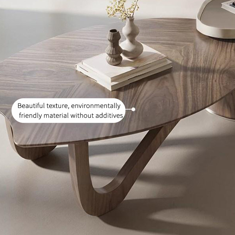 Shaped Leaf Design End Table Coffee Table